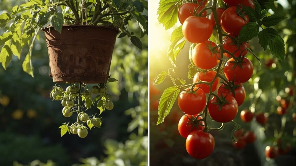 Growing Tomatoes Upside Down: A Smart Space-Saving Method for Bigger ...